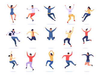 People jumping in celebration party happy Vector Image