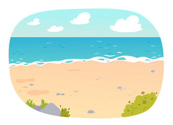 Summer scene background with beach vacation Vector Image