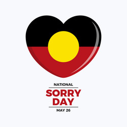 Australian national sorry day poster Royalty Free Vector