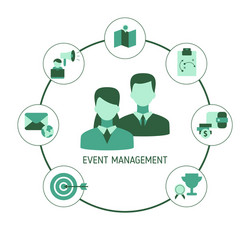 Event management concept Royalty Free Vector Image