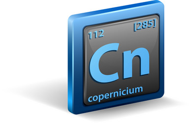 Copernicium chemical element symbol Royalty Free Vector