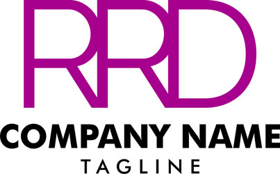 Initial letter rrd design logo Royalty Free Vector Image