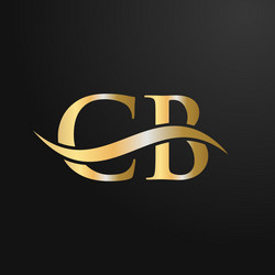 Cb logo design initial letter logo design Vector Image