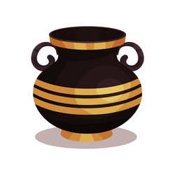 Flat icon of ancient amphora with two Royalty Free Vector