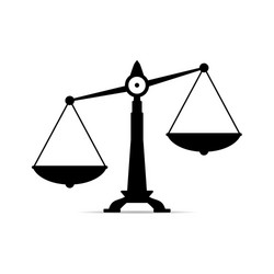 Scales with equality sign Royalty Free Vector Image