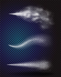Air water spray realistic mist steam and cloud Vector Image