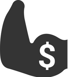 Financial strength icon Royalty Free Vector Image