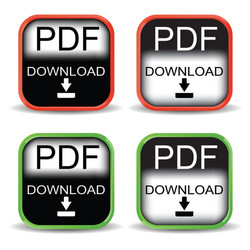 Download pdf file button isolated on white Vector Image