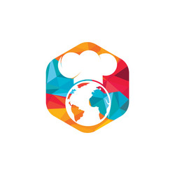 Global chef logo design Royalty Free Vector Image