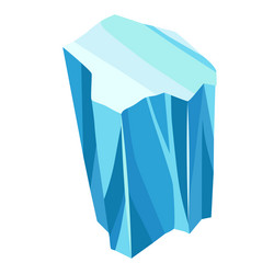 Cartoon ice crystals cold frozen blocks Royalty Free Vector