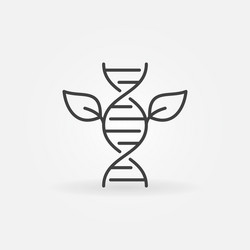 Clones line icon with dna Royalty Free Vector Image