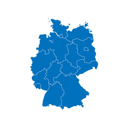 Germany political map of administrative divisions Vector Image