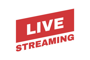 Live streaming logo online stream sign flat Vector Image