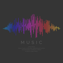 Audio wavefrom abstract music waves Royalty Free Vector