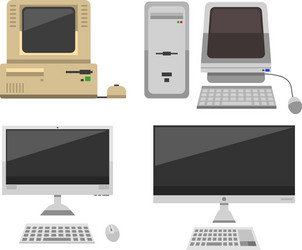 Old computer Royalty Free Vector Image - VectorStock