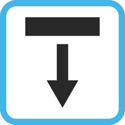 Pull down icon in a frame Royalty Free Vector Image