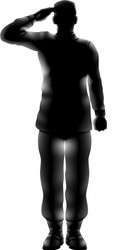 Soldier Saluting Shadow