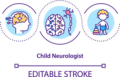 Pediatric neurologist blue gradient concept icon Vector Image