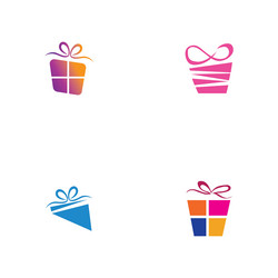 Gift logo symbol desain template Royalty Free Vector Image