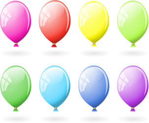 Balloons and confetti Royalty Free Vector Image