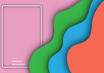 Abstract background graphics style papercut Vector Image