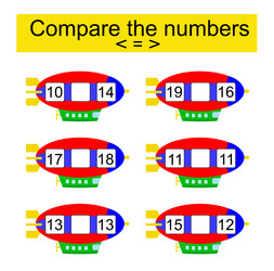 Math activity for kids matching game Royalty Free Vector