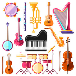 Border template with musical instruments Vector Image