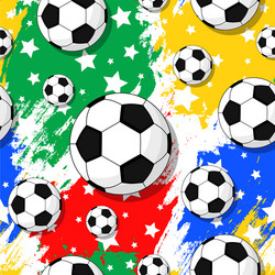 Soccer ball seamless football background pattern Vector Image