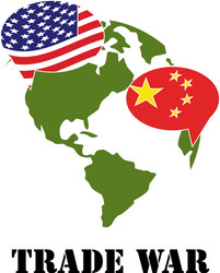 Trade war background Royalty Free Vector Image