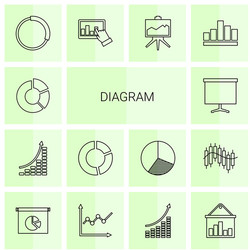 Diagram icons Royalty Free Vector Image - VectorStock