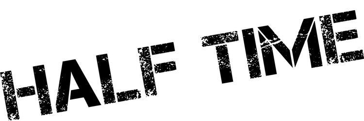 Half time rubber stamp Royalty Free Vector Image