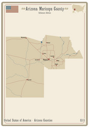 Map of maricopa county in arizona usa Royalty Free Vector