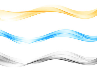 Set of color wave Royalty Free Vector Image - VectorStock