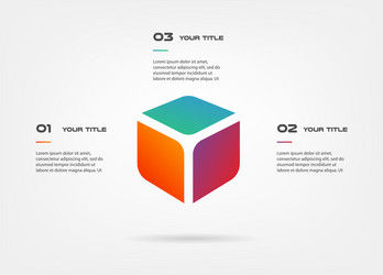 3d tetris blocks infographics step Royalty Free Vector Image