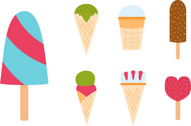 Three delicious ice cream Royalty Free Vector Image