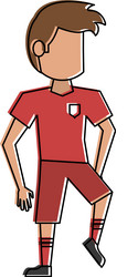 Soccer player cartoon avatar Royalty Free Vector Image