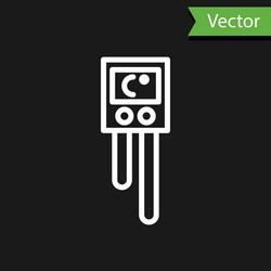 Black temperature and humidity sensor icon Vector Image
