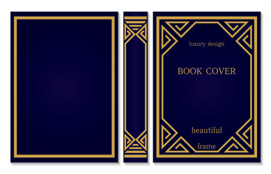 Sample design template for book cover and spine Vector Image
