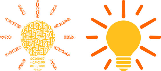 Binary Bulb Digit Vector Images (98)