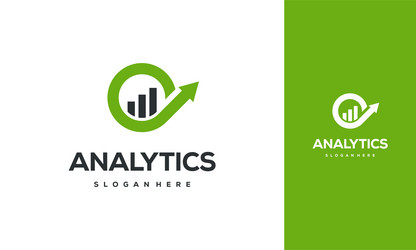 Simple analytic logo designs template business Vector Image