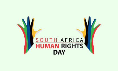 South africa human rights day Royalty Free Vector Image