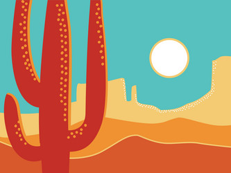 American desert landscape desert landscape Vector Image