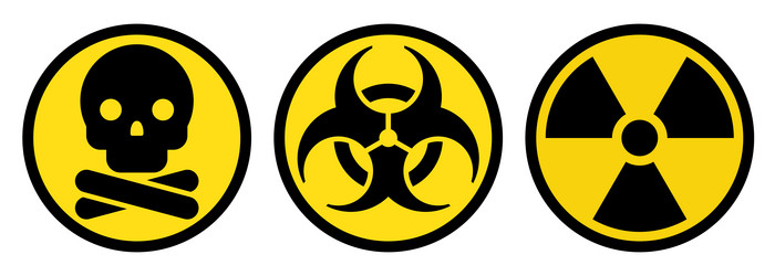 Hazard Warning Signs - Biohazard & Danger Vector Image