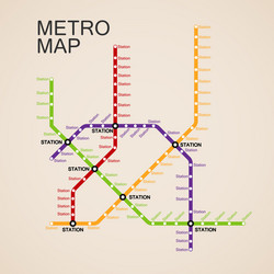 City subway map metro concept Royalty Free Vector Image