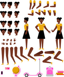 Stylish young girl creation set or diy kit Vector Image