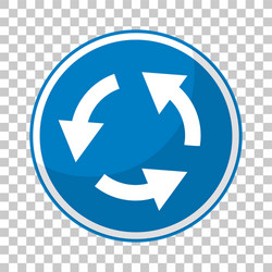 One-way traffic sign on white background Vector Image