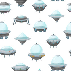 Cartoon aliens spaceship or ufo takes cow Vector Image