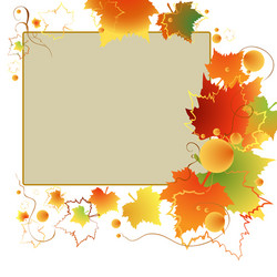 Autumn text box Royalty Free Vector Image - VectorStock