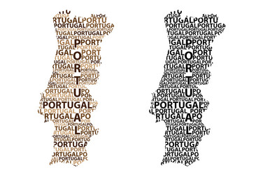 Map of portugal Royalty Free Vector Image - VectorStock