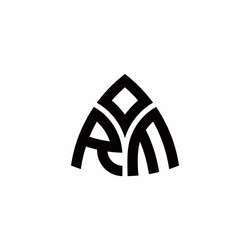 Rm monogram logo with shield shape Royalty Free Vector Image